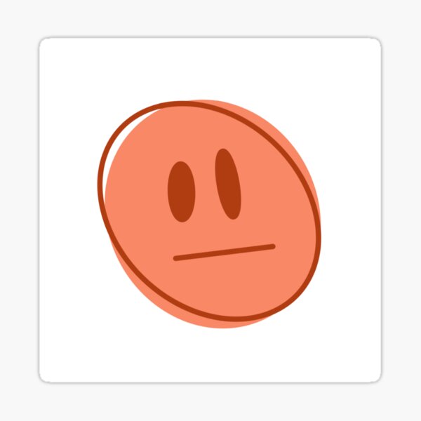 "Confused Face" Sticker by chornb | Redbubble