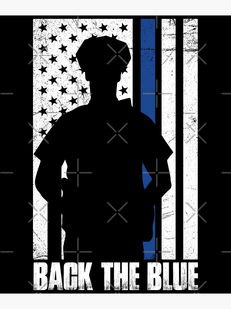 "Back The Blue Thin Blue Line Back Law Enforcement" Sticker for Sale by ...