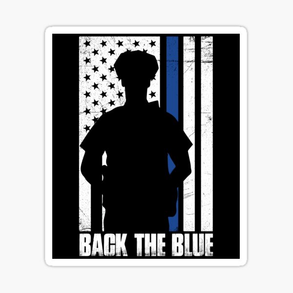 "Back The Blue Thin Blue Line Back Law Enforcement" Sticker for Sale by ...