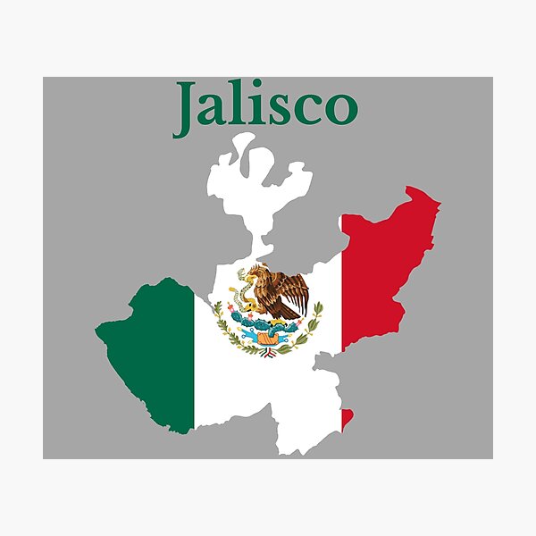 "Jalisco State Map, Mexico" Photographic Print by marosharaf | Redbubble