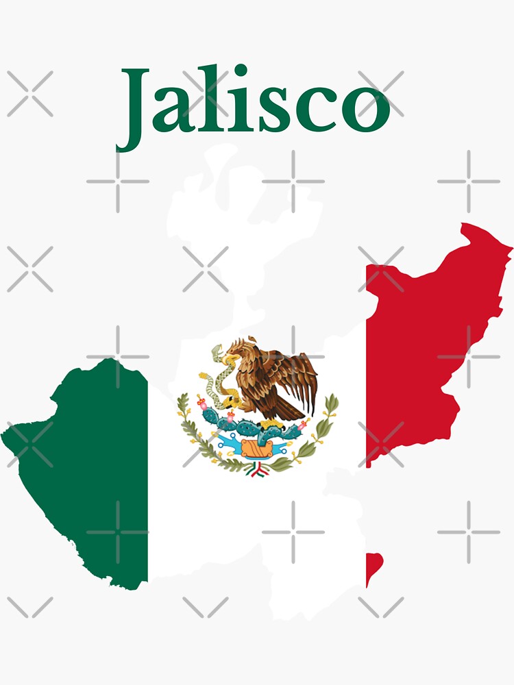 "Jalisco State Map, Mexico" Sticker for Sale by marosharaf | Redbubble
