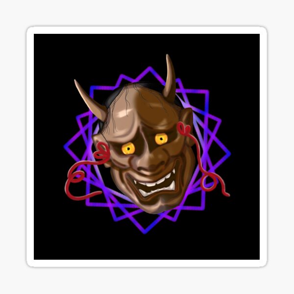 "Oni Mask" Sticker for Sale by Sampdorius | Redbubble