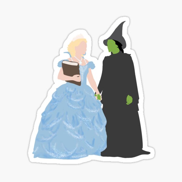 "Glinda & Elphaba" Sticker for Sale by designsbybrynne | Redbubble