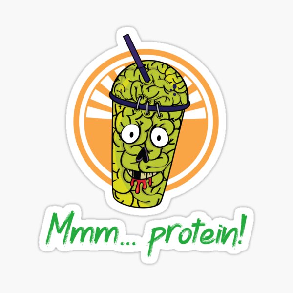 "Mmm...protein" Sticker for Sale by Garifin | Redbubble