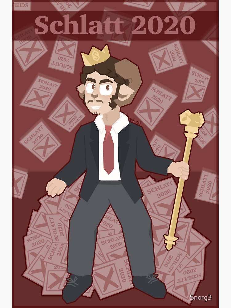 "Vote Schlatt 2020 Poster" Sticker for Sale by Snorg3 | Redbubble