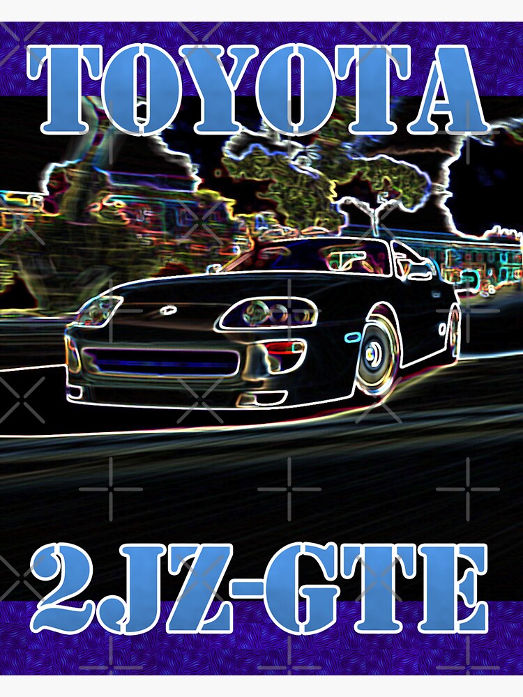 "2JZ Toyota theme." Sticker for Sale by Shiroi-Kuruma | Redbubble