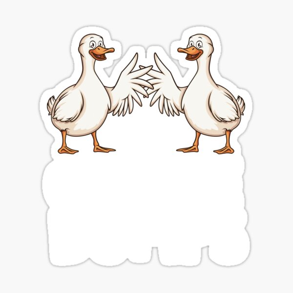 "Goose Bumps Funny Goose Silly Goose Hand Shake Goose Lover" Sticker ...