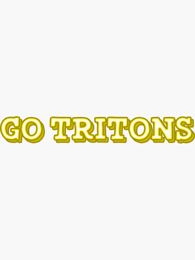 "Go Tritons Gold Yellow University College Team" Sticker for Sale by ...