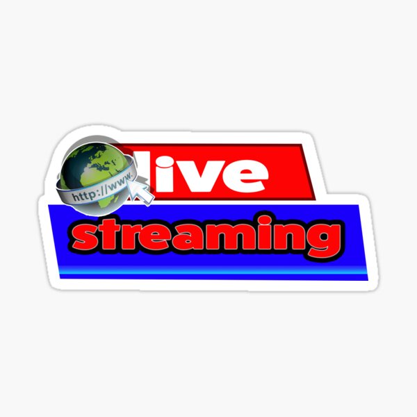 "live streaming logo" Sticker for Sale by Gnfree | Redbubble