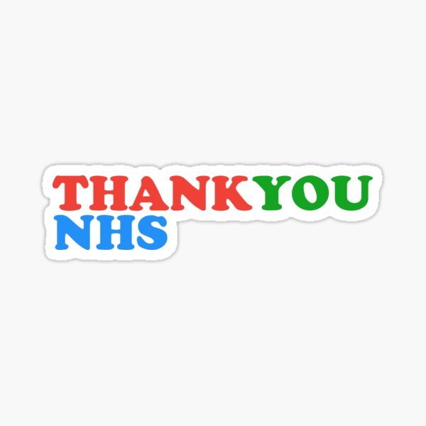 "THANKYOU NHS" Sticker for Sale by phassystore | Redbubble
