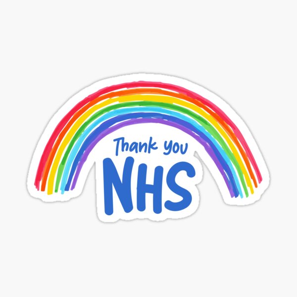 "THANKYOU NHS" Sticker for Sale by phassystore | Redbubble