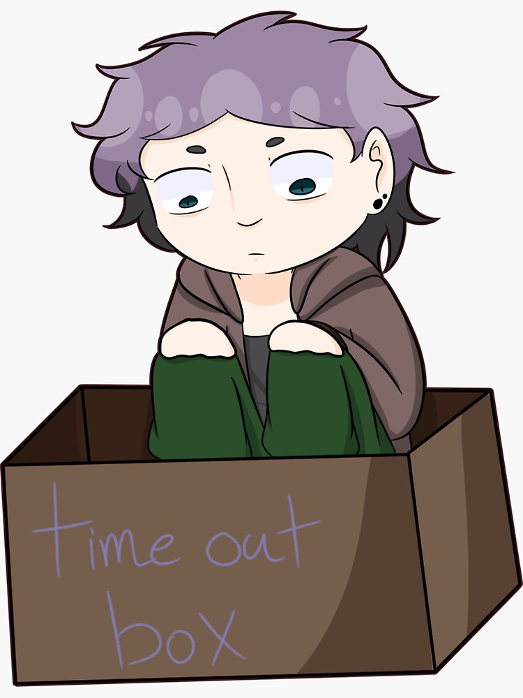 "Conner's Time Out Box" Sticker for Sale by DayDreamingNico | Redbubble