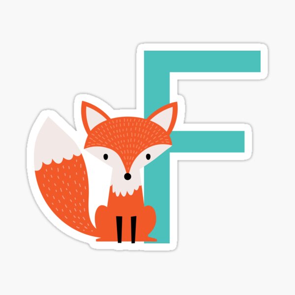 "Fox Letter F | Kids Alphabet" Sticker for Sale by SerendipityNow ...