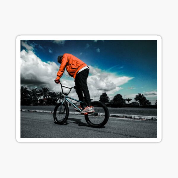 "cycle stunts" Sticker for Sale by Pirayz | Redbubble