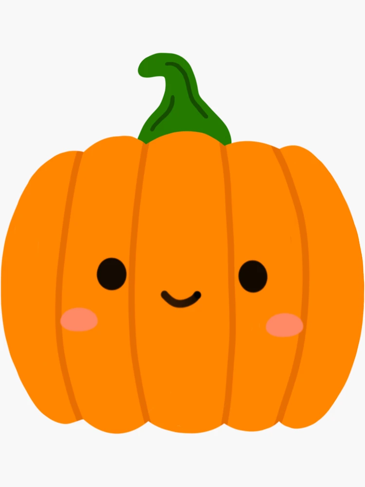 Cute Pumpkin Cartoon Sticker for Sale by Designsbyirisx Redbubble