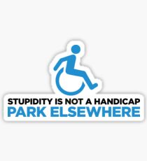 Funny Handicap Stickers | Redbubble