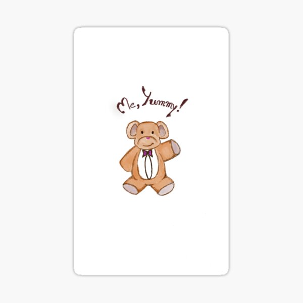 "Me, Yummy" Sticker for Sale by Diddy-D | Redbubble