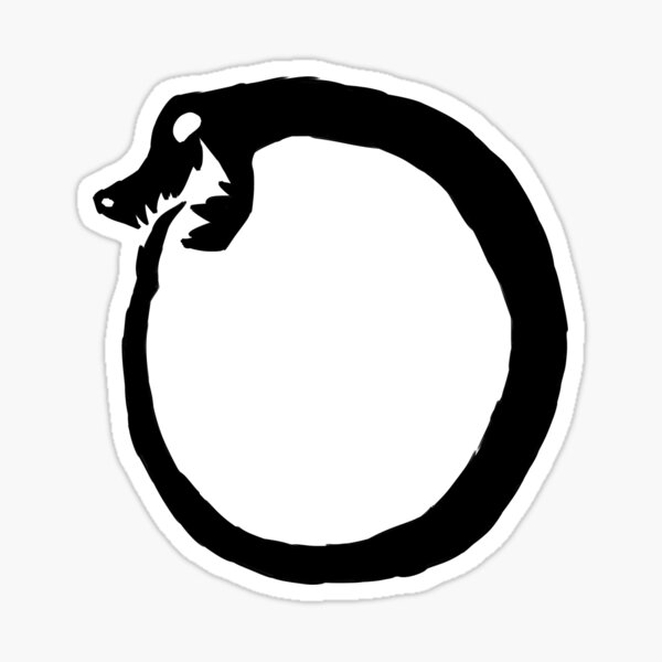 "Ouroboros" Sticker for Sale by SkullRaptor | Redbubble