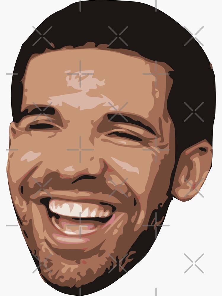 "Drake Minimal Face" Sticker for Sale by NuAgeStudio | Redbubble