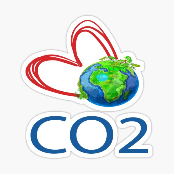 "CO2 global warming" Sticker by AiKaDesigns | Redbubble