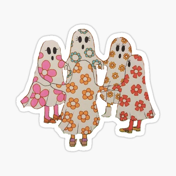 "flower ghosts " Sticker for Sale by madisonhanfland | Redbubble