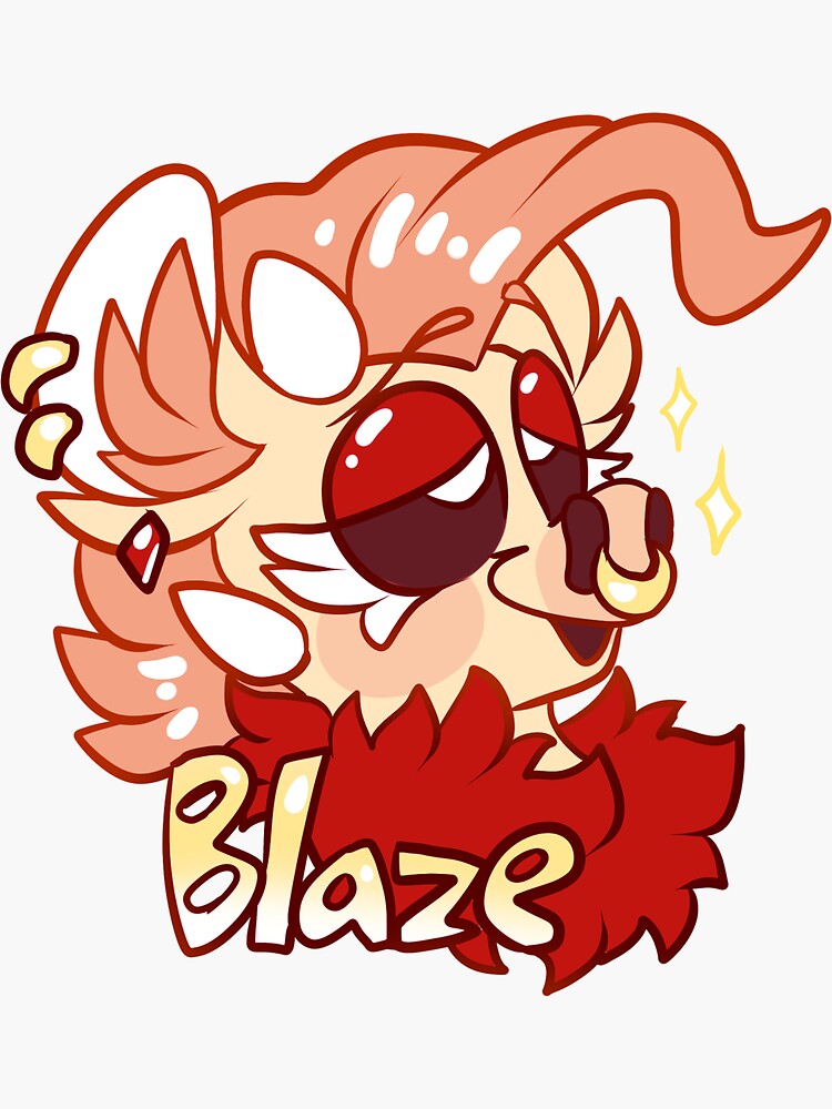 "Blaze Sticker [Wings of Fire]" Sticker for Sale by OliveCow | Redbubble
