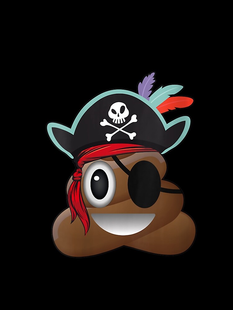 "Womens Halloween Poop Emoji Poop Pirate Costume" Art Print for Sale by ...