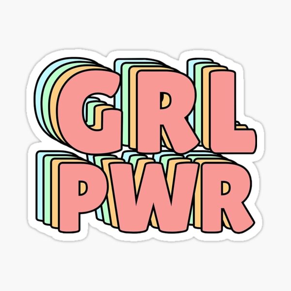 "Girl power - girl power" Sticker for Sale by Moonlight781 | Redbubble