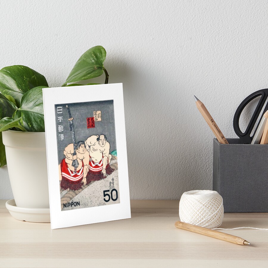 "1978 JAPAN Sumo Wrestlers Postage Stamp" Poster for Sale by ...