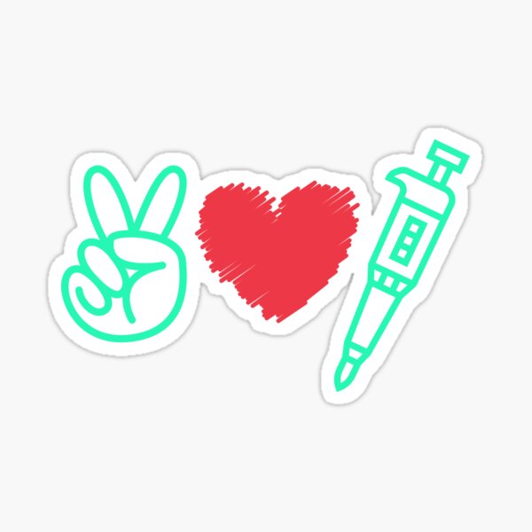 "Medical Laboratory Scientist PEACE LOVE LAB PIPETTE " Sticker for Sale ...