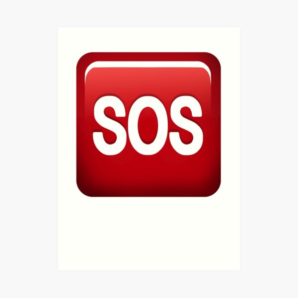 "SOS emoji" Art Print by egpjman | Redbubble
