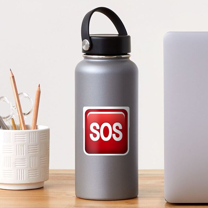 "SOS emoji" Sticker for Sale by egpjman | Redbubble