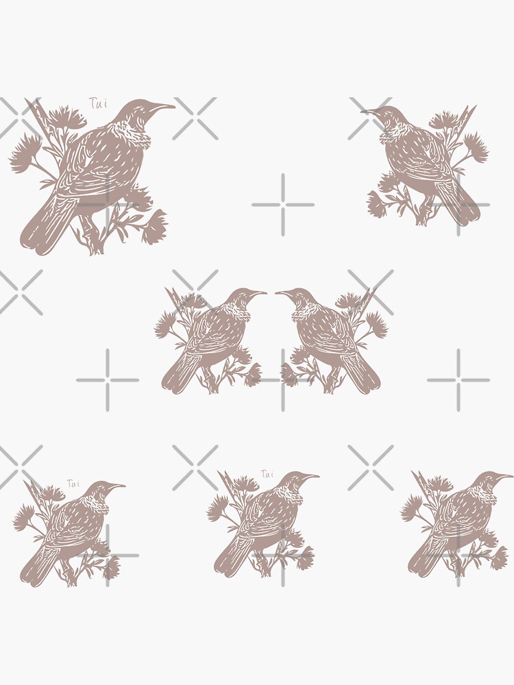 "Tui" Sticker for Sale by MvuuStudio | Redbubble