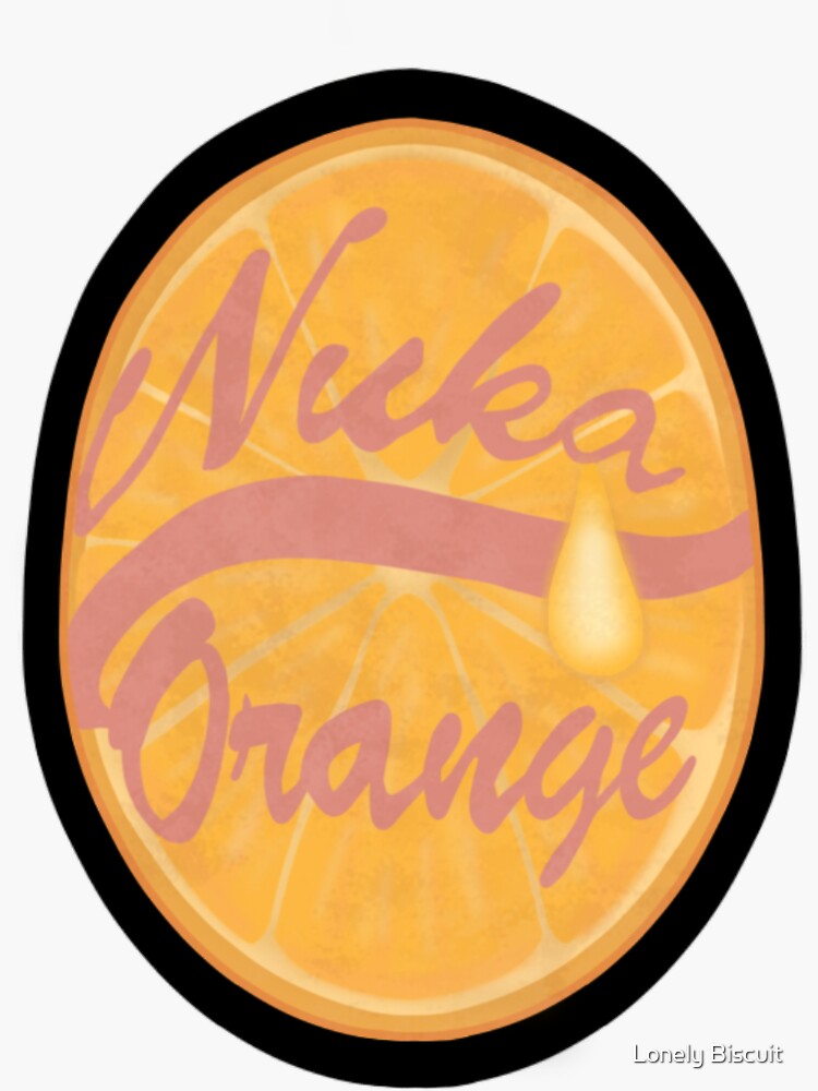 "Nuka Cola Orange Label" Sticker for Sale by Lonely Biscuit | Redbubble