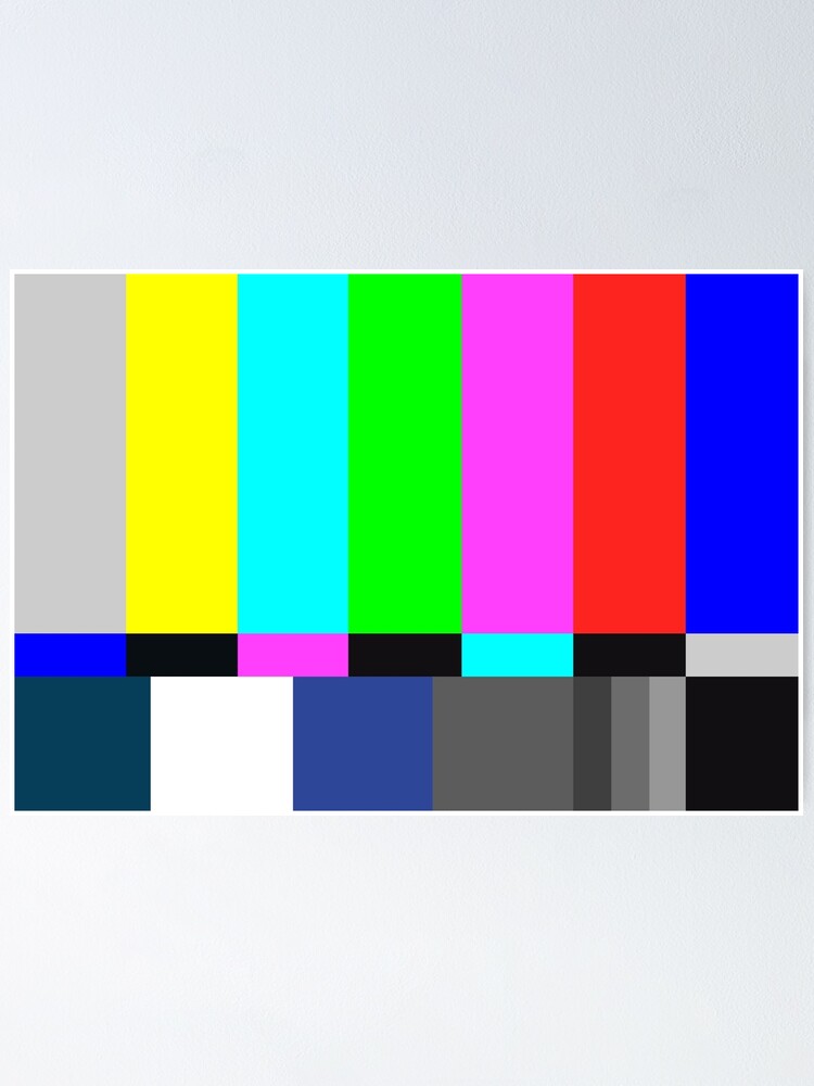 "SMPTE Color Bars" Poster by facethefunny | Redbubble