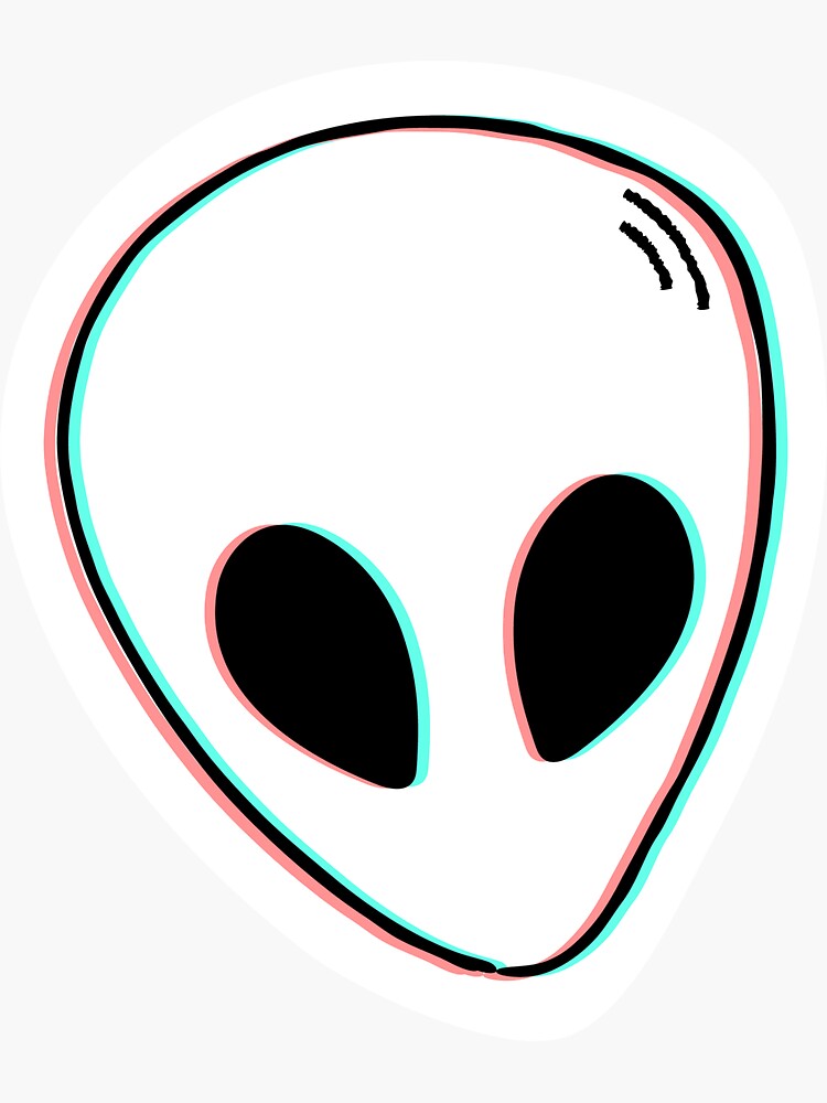 "Alien Face" Sticker for Sale by abyoreth | Redbubble