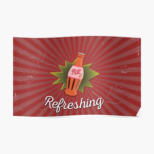 "Pitt Cola" Poster by DarkmoonStudios | Redbubble