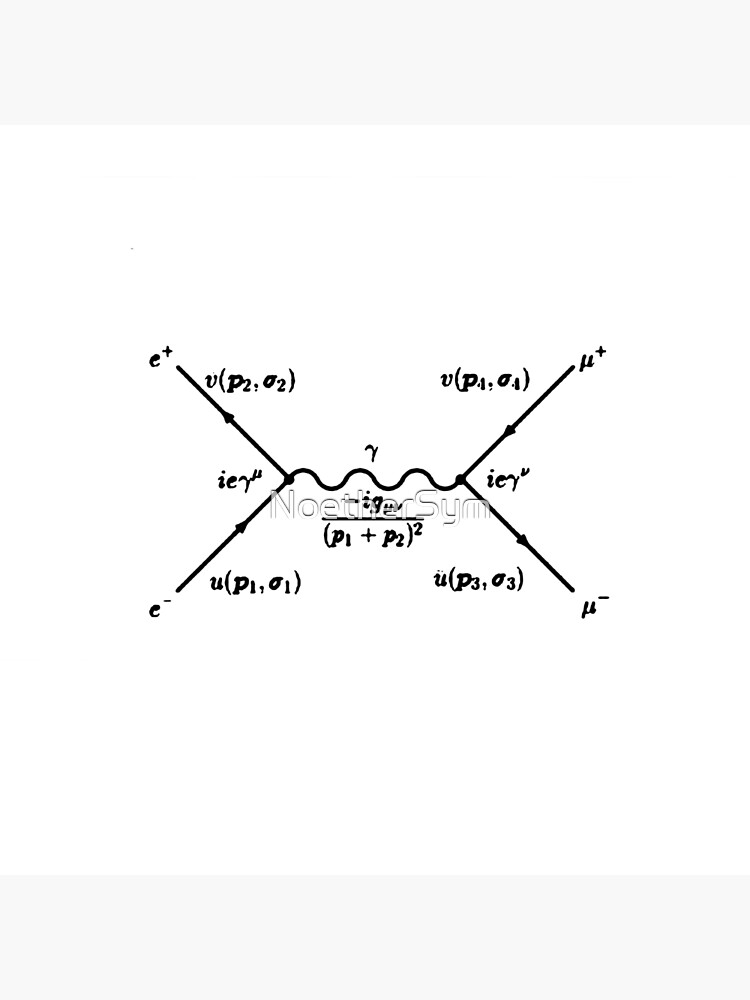 Feynman Diagram, Electron Positron Scattering Premium Matte Vertical ...