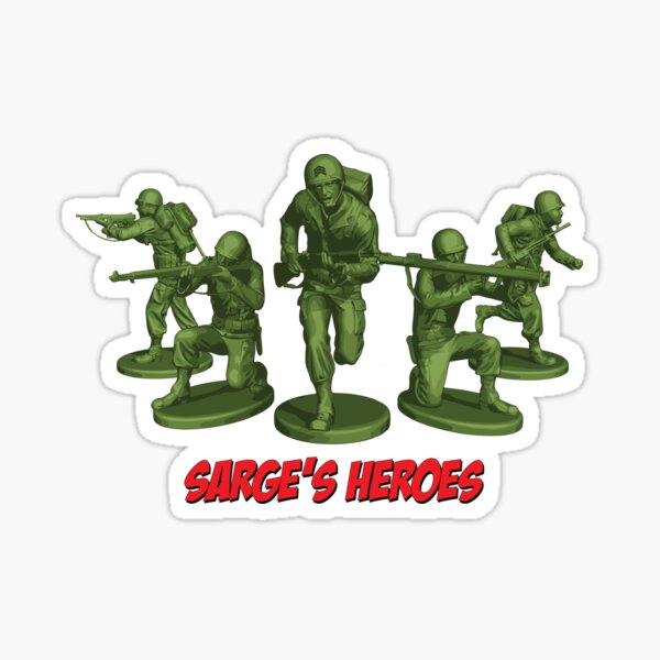 "Sarge's Heroes (Army Men)" Sticker for Sale by DarkHorseDesign | Redbubble