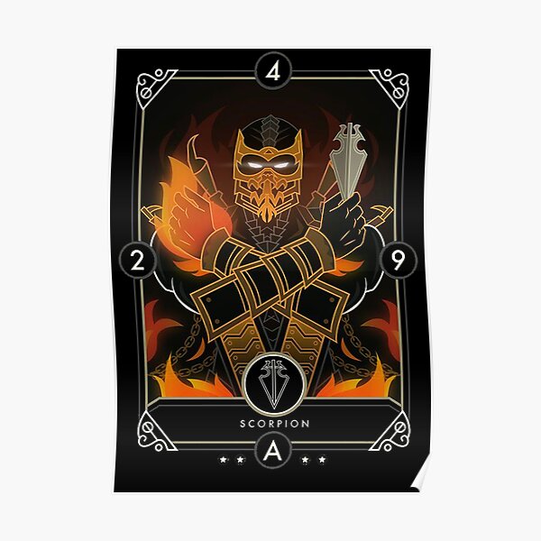 "Mortal Kombat Scorpion Card" Poster by Shinobi23 | Redbubble
