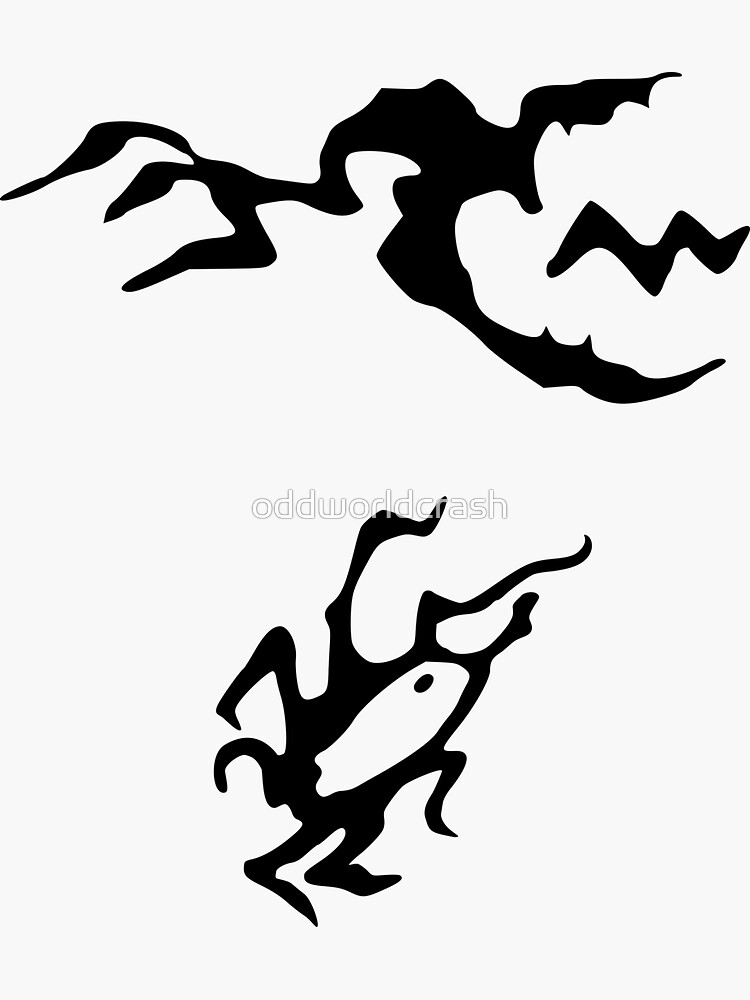 "Abe Scars (Black) - Oddworld Abe's Oddysee" Sticker for Sale by ...