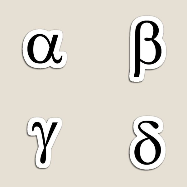 "The Greek Alphabet - Small Letters - alpha, beta, gamma, delta" Magnet ...