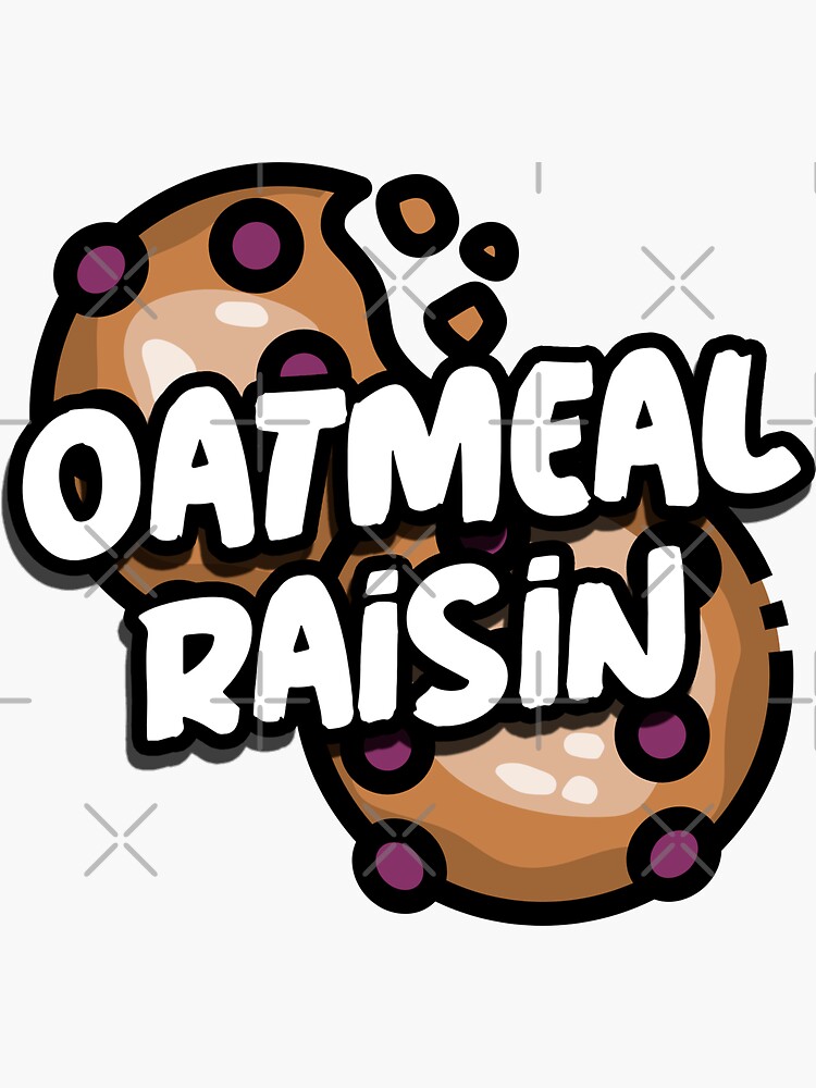 "Oatmeal Raisin Cookies – Vegan Baked Oat Fit Snack" Sticker for Sale ...