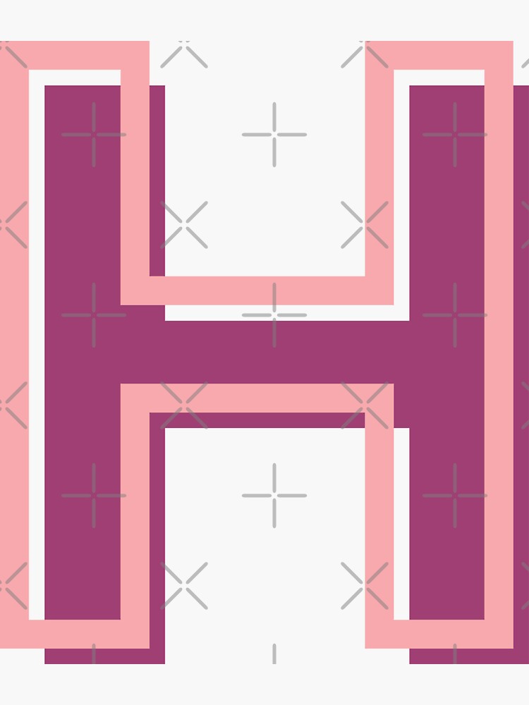 "pink and purple H letter" Sticker for Sale by charlyjovic | Redbubble