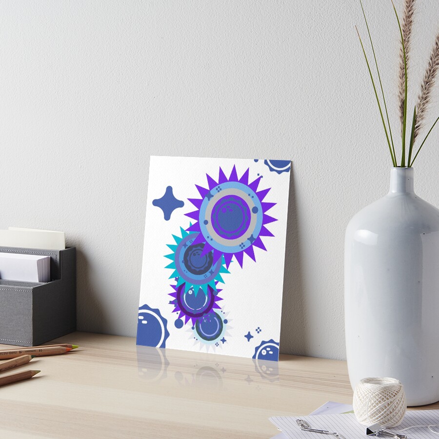 " Blue Psycadelic Solar Cog Wheel Arc" Art Board Print by ...
