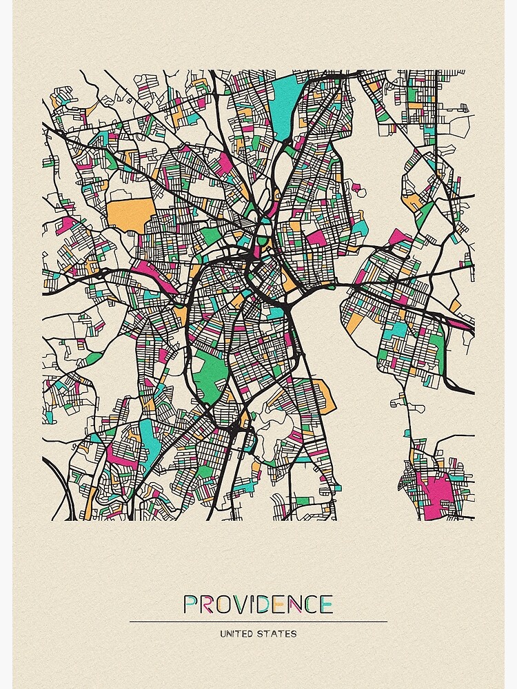 "Providence, Rhode Island Street Map" Poster by geekmywall | Redbubble