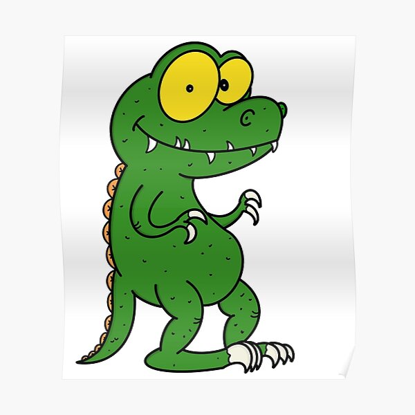"Friendly T-Rex" Poster for Sale by LesDessinsDeGab | Redbubble