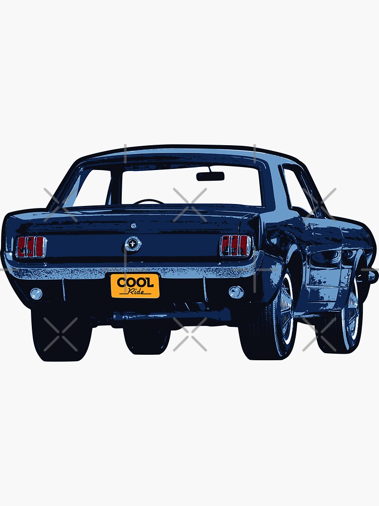 "64-66 Blue Stang" Sticker for Sale by CoolRide | Redbubble