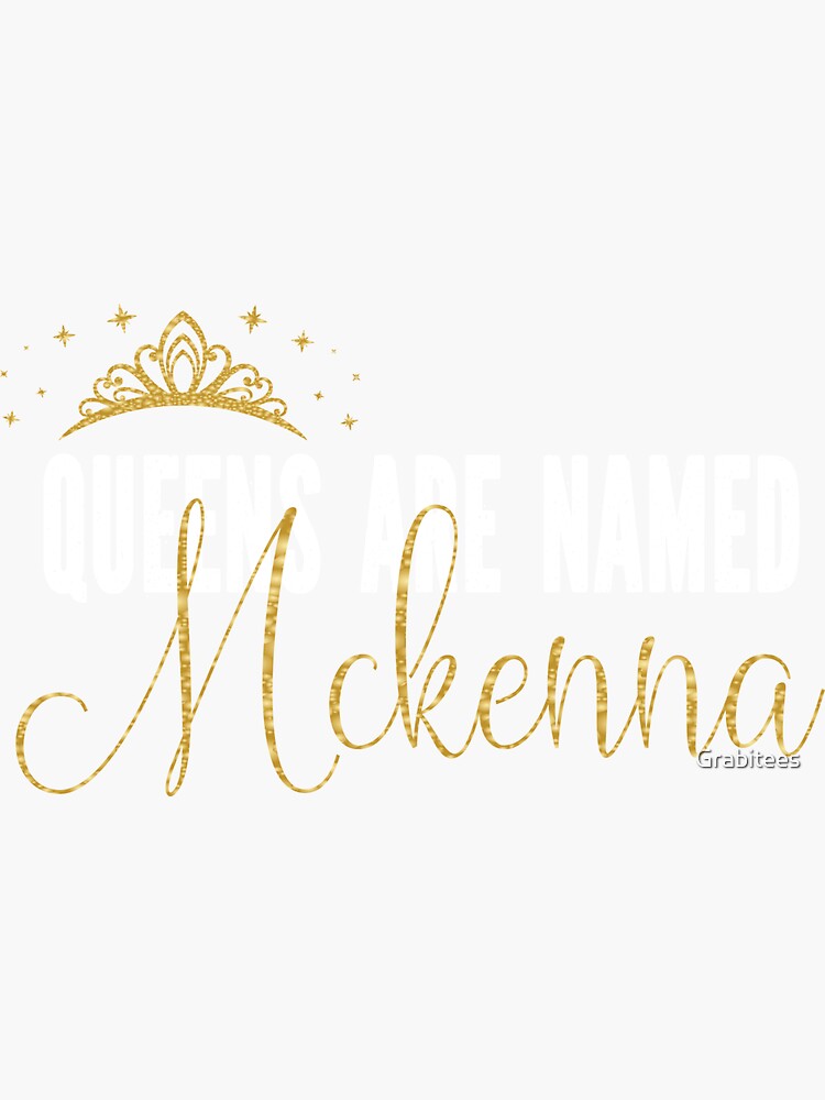 Pegatina «Gráfico de niña de nombre personalizado de Queens se llama ...