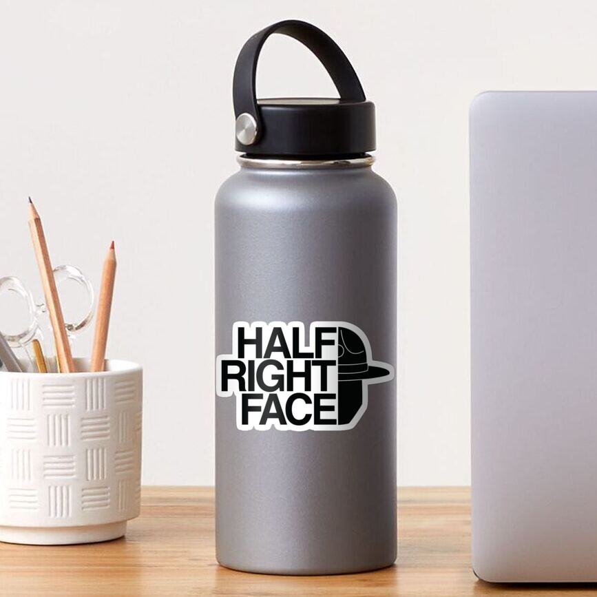 "Half Right Face" Sticker for Sale by captainguano | Redbubble